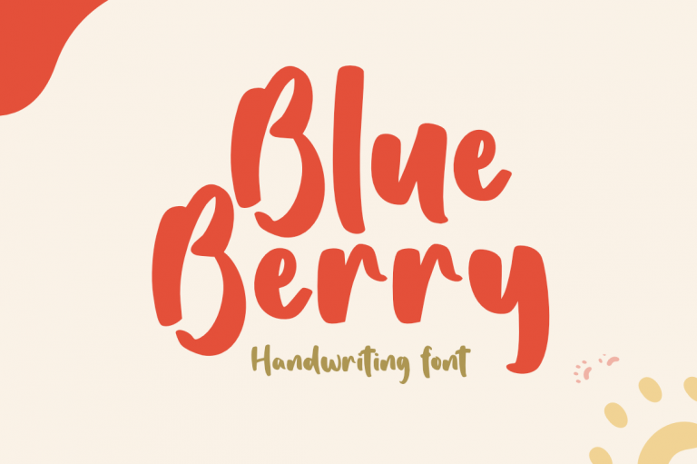 Blue Berry - Handwriting Font - Silverdav Studio